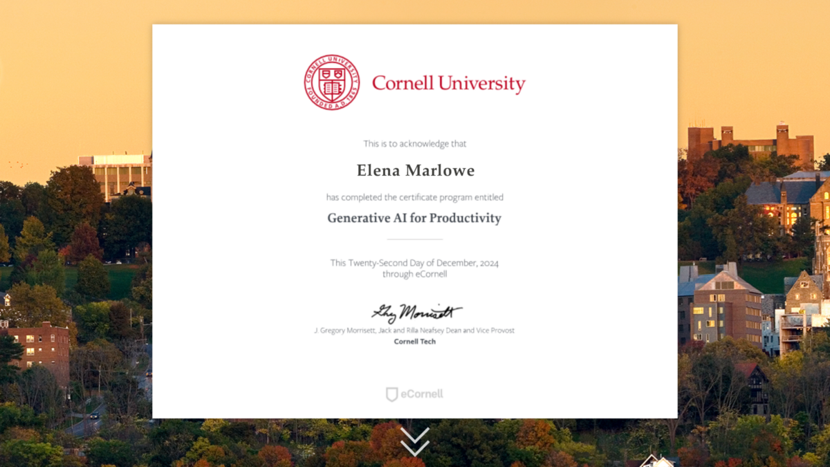 Non-Credit Credentials - eCornell